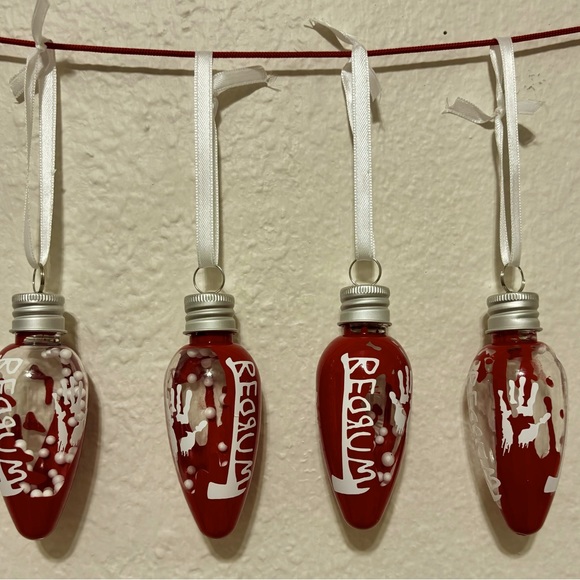 Holiday | The Shining Redrum Christmas Plastic Bulb Shaped Faux Blood ...